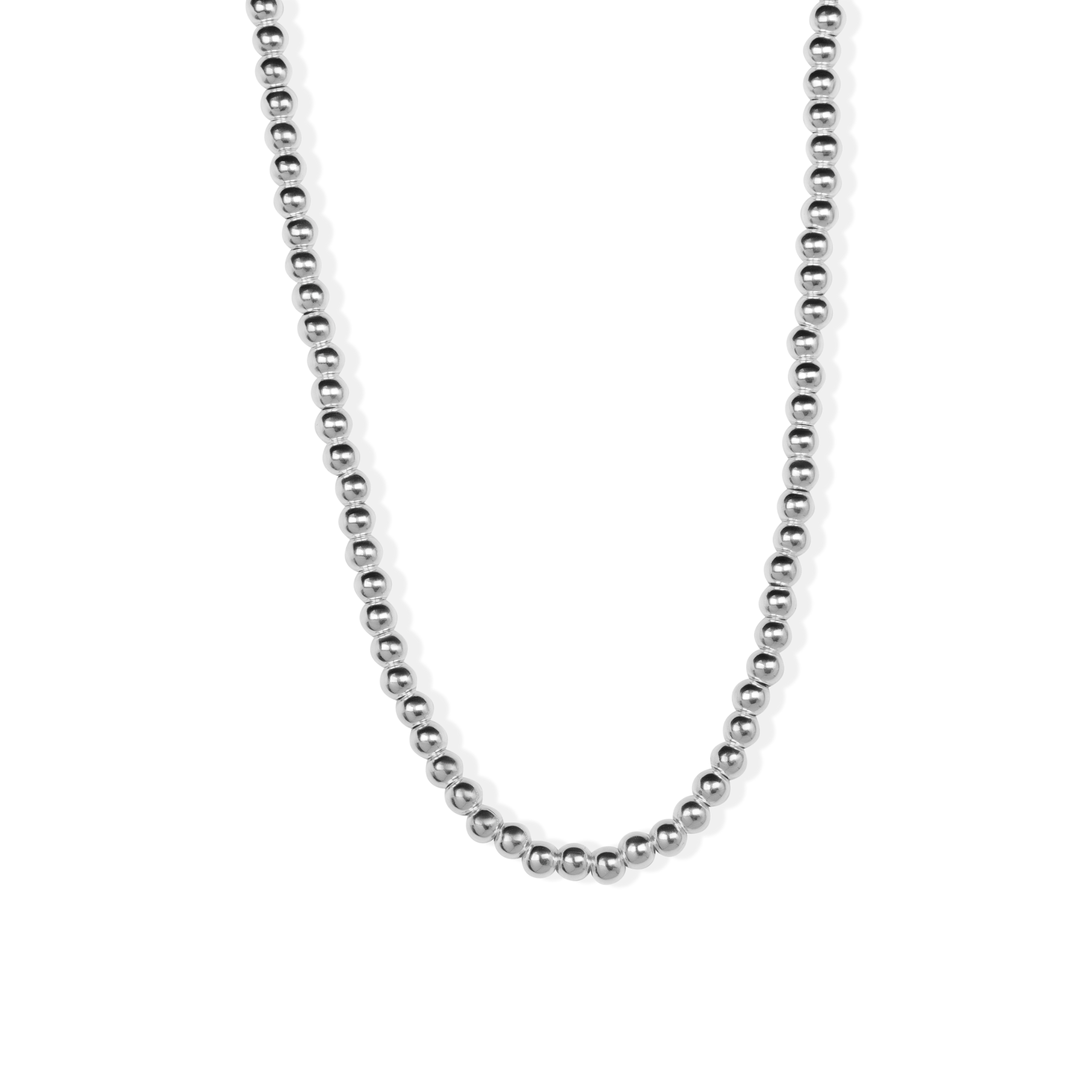 Silver Bead Choker 16" | Chunky Silver Chain – Misc. Jewellery